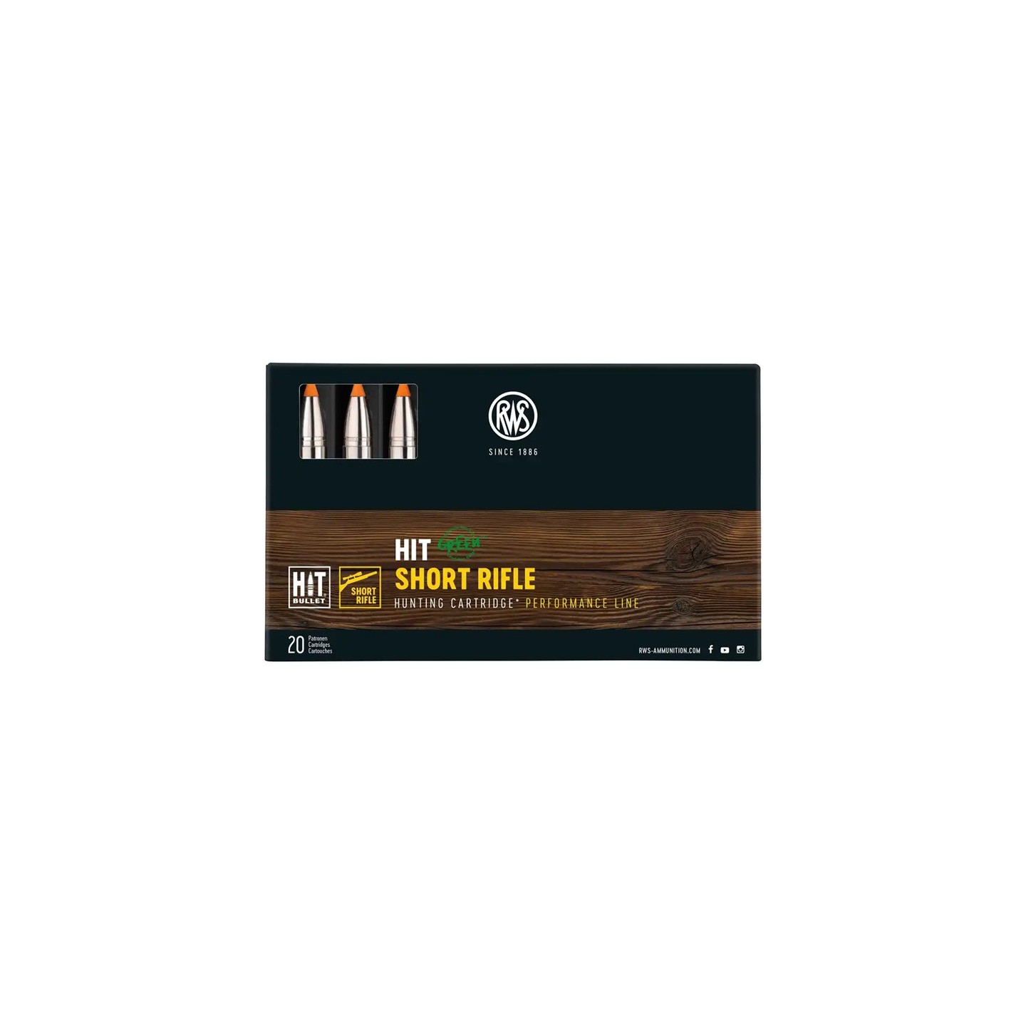 RWS 9,3x62 Hit Short Rifle - 16,2g/250grs - (x20)